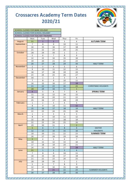 Crossacres Primary Academy Term Dates 2020-21 | Crossacres Primary Academy Crossacres Primary Academy Term Dates 2020-21 | Crossacres Primary Academy